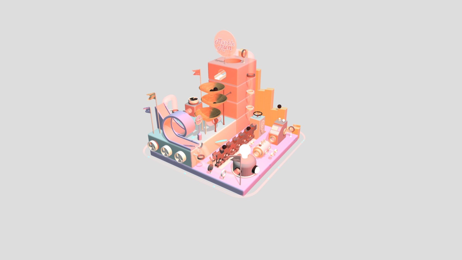 Red-linear - 3D model by cyberpunkau [5b28027] - Sketchfab