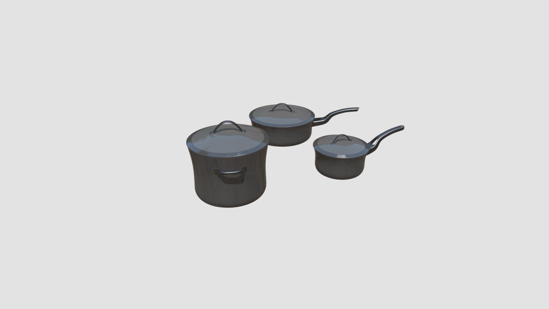 kitchen pots - Buy Royalty Free 3D model by Evermotion [5b29ea2 ...