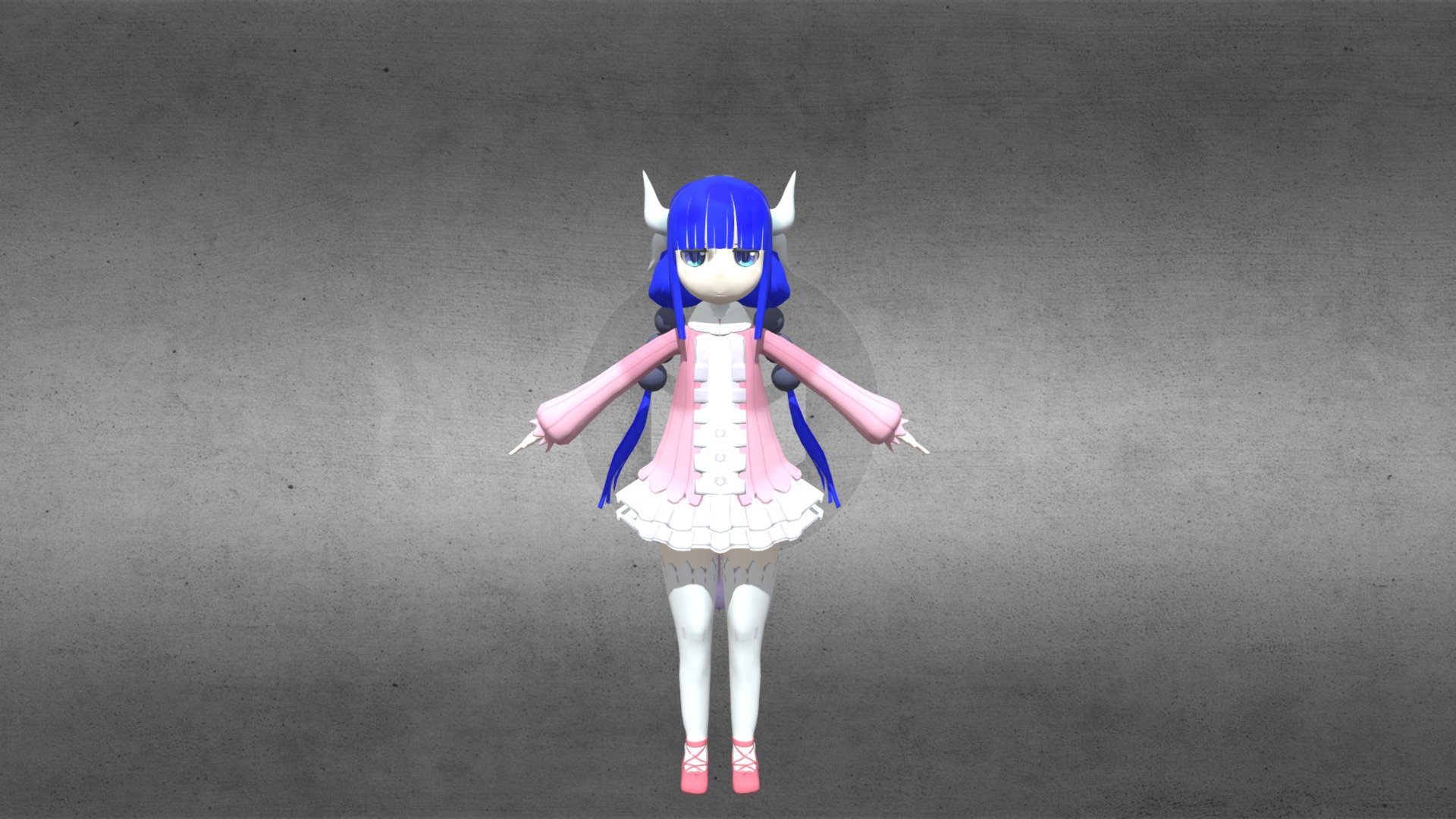 Kanna Blue (Miss Kobayashi's Dragon Maid) 2023 - Download Free 3D model ...