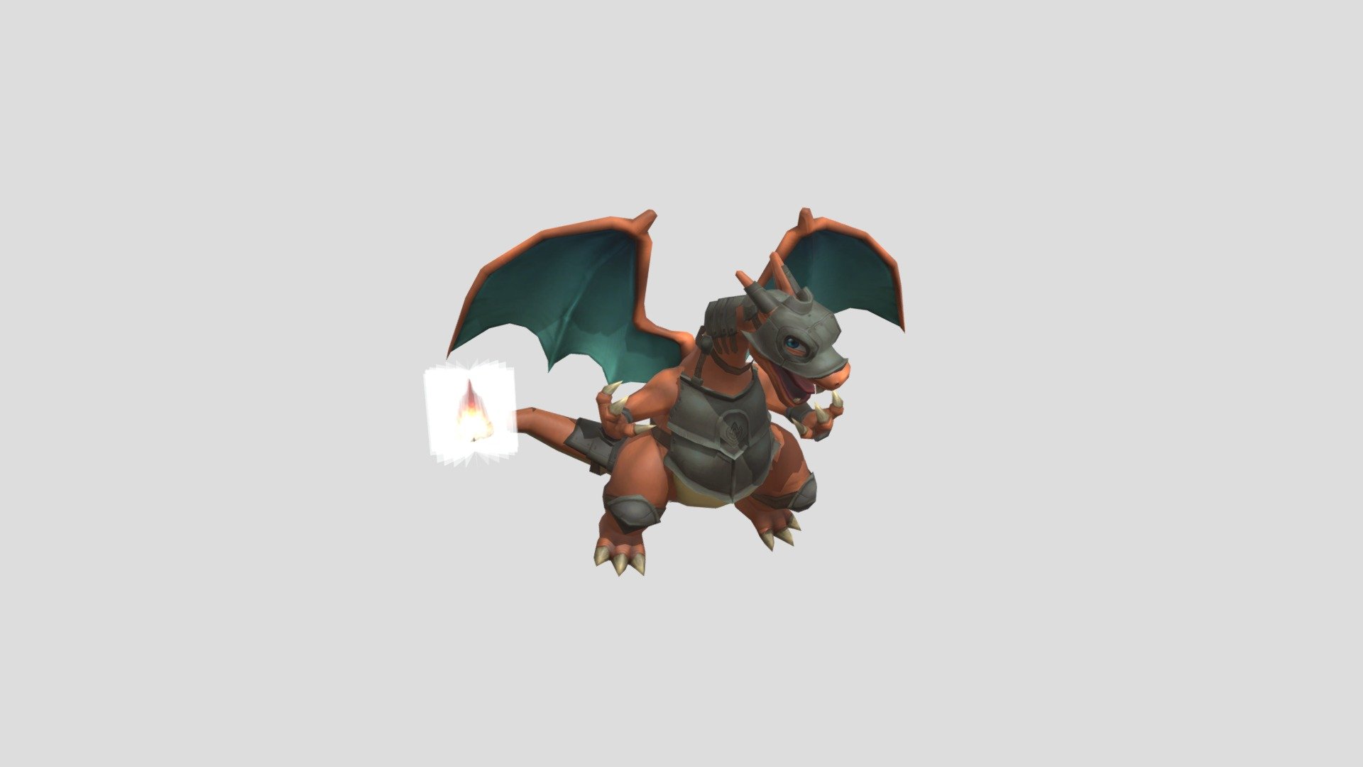 Armored_Charizard (1) - 3D model by fartzard [5b2c4f3] - Sketchfab