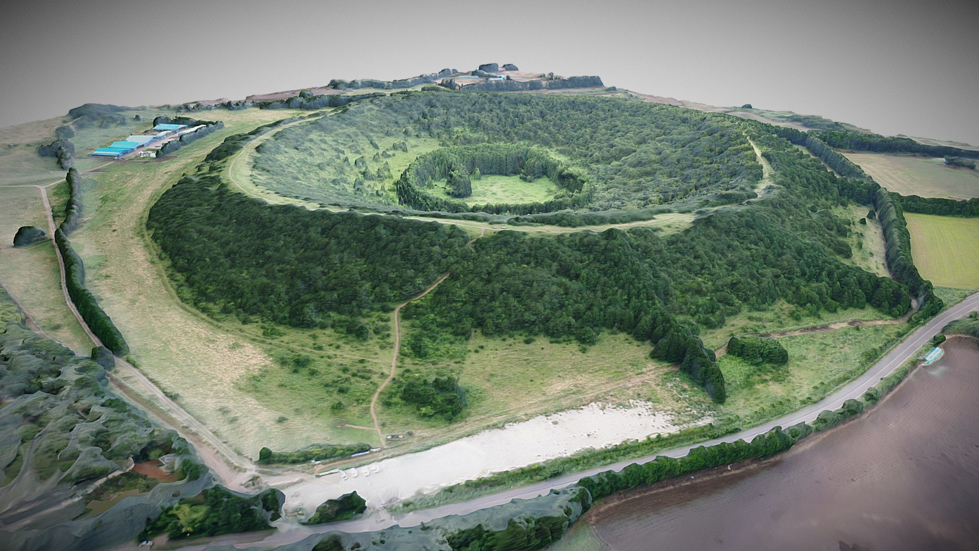 3D Model of Aubo Oreum, Jeju Island - Buy Royalty Free 3D model by META ...