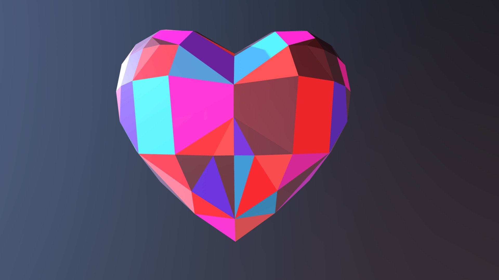 HEART LOWPOLY SYMMETRY - Buy Royalty Free 3D model by DTA DESIGN STUDIO ...
