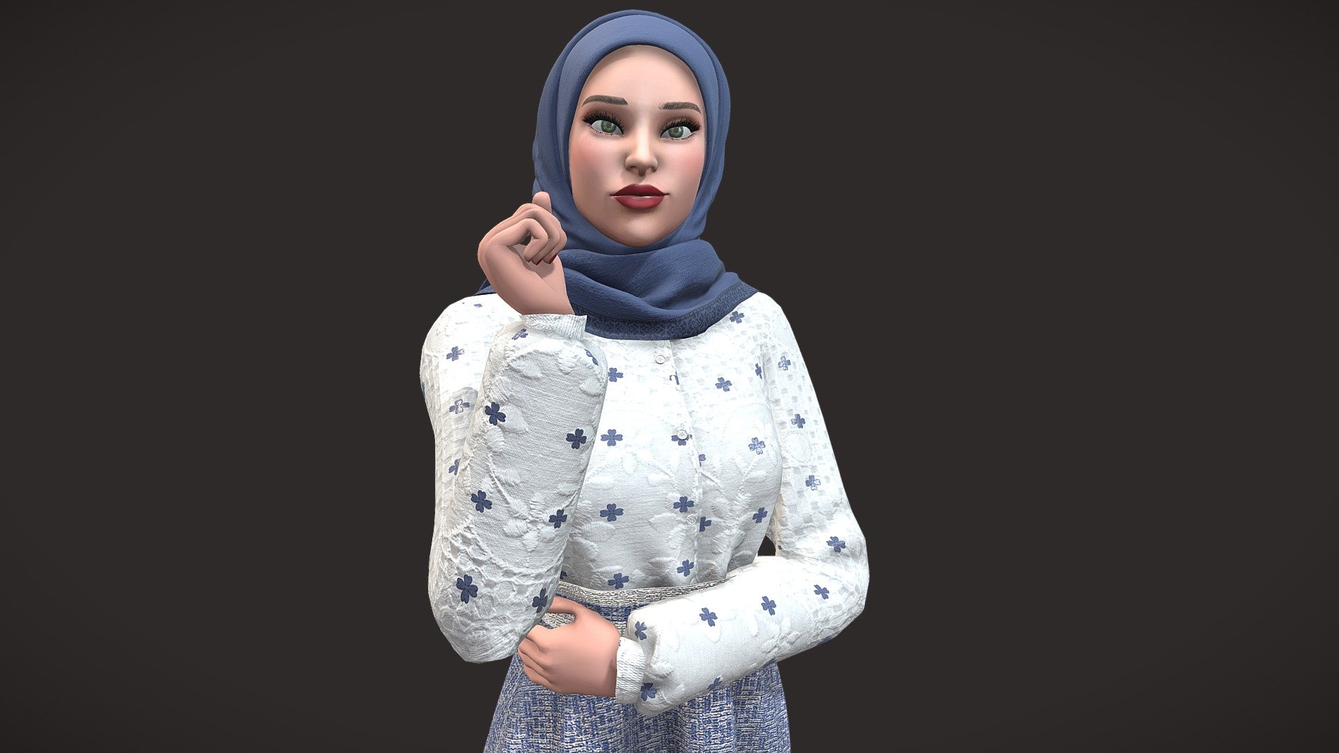 Sara Muslim Girl - 3D model by OlaGhazali [5b30bb6] - Sketchfab