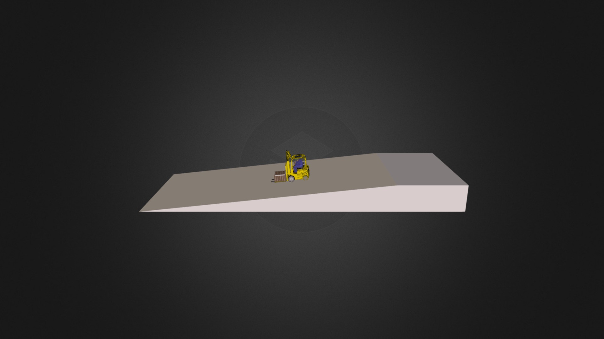 Forklift on ramp - 3D model by Ammonite (@rickharris7) [5b333ca ...