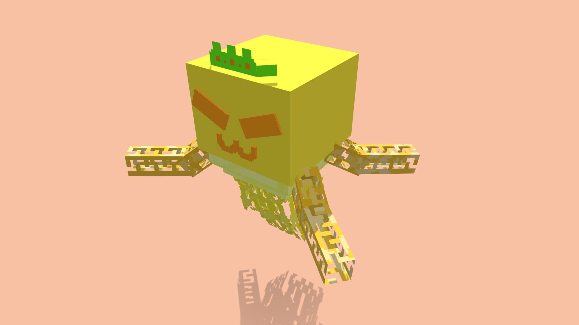 Lion Jellyfish - Minecraft Style - Buy Royalty Free 3D model by El ...