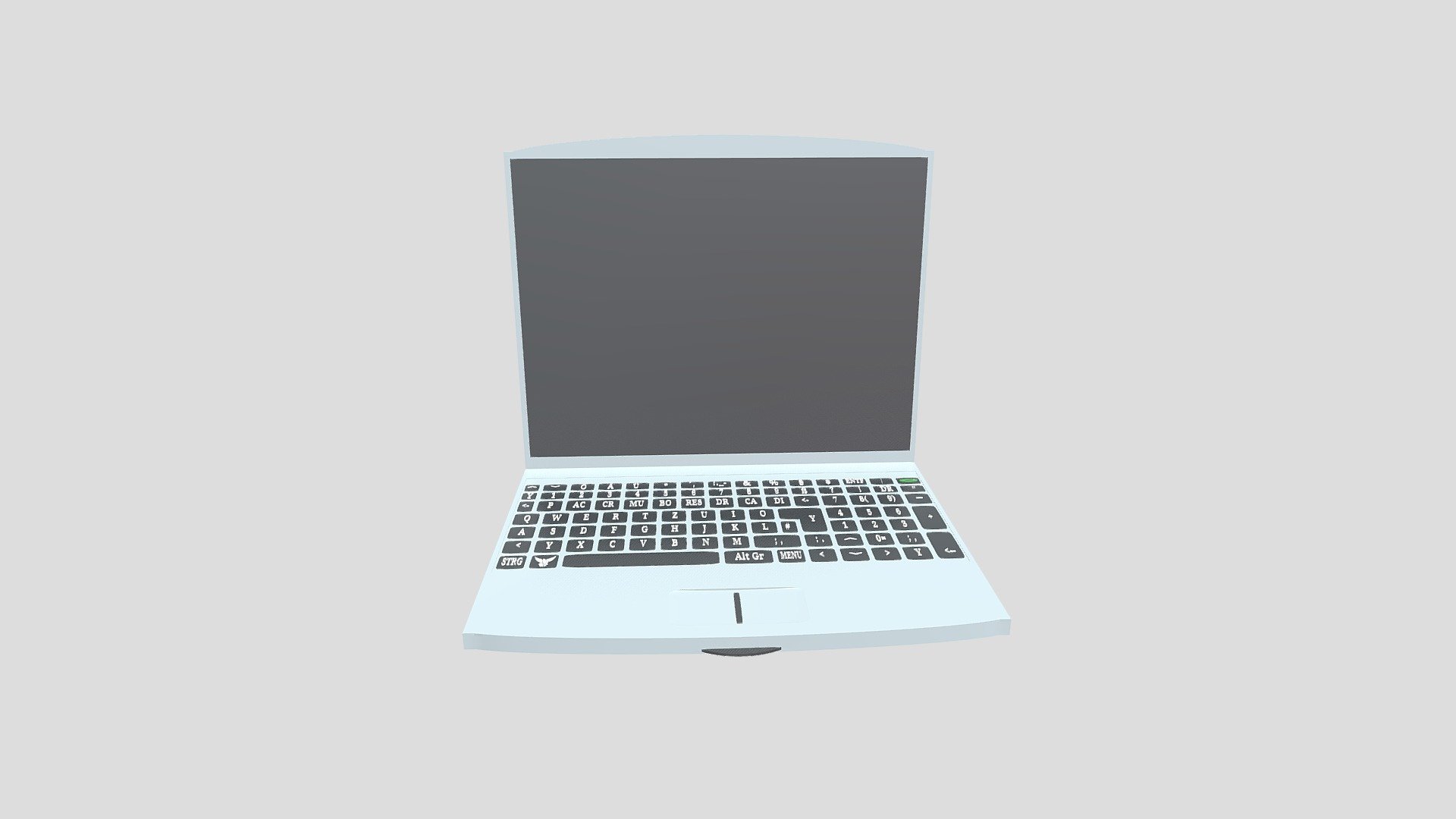 Laptop open, electronics Computer ,100% handmade - Download Free 3D ...