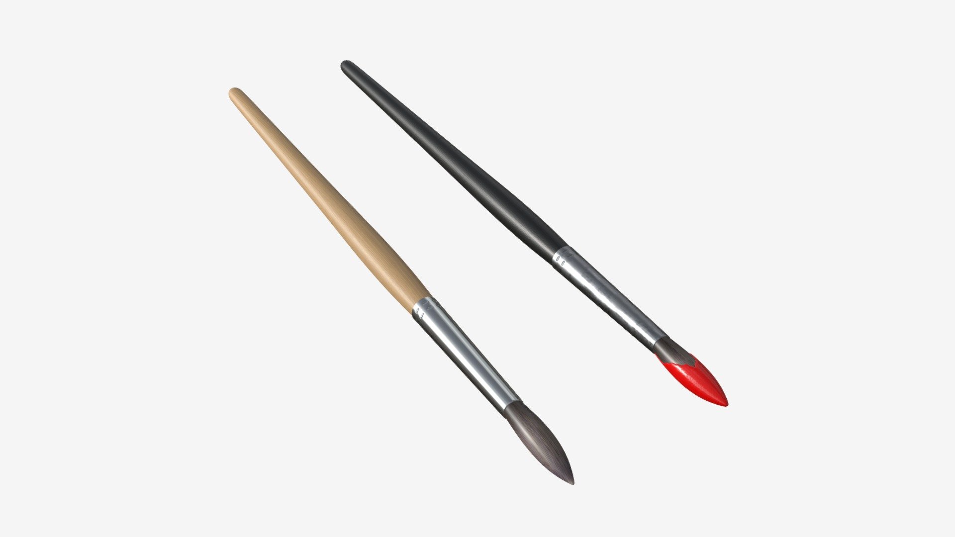 Round artistic paintbrush - Buy Royalty Free 3D model by HQ3DMOD ...