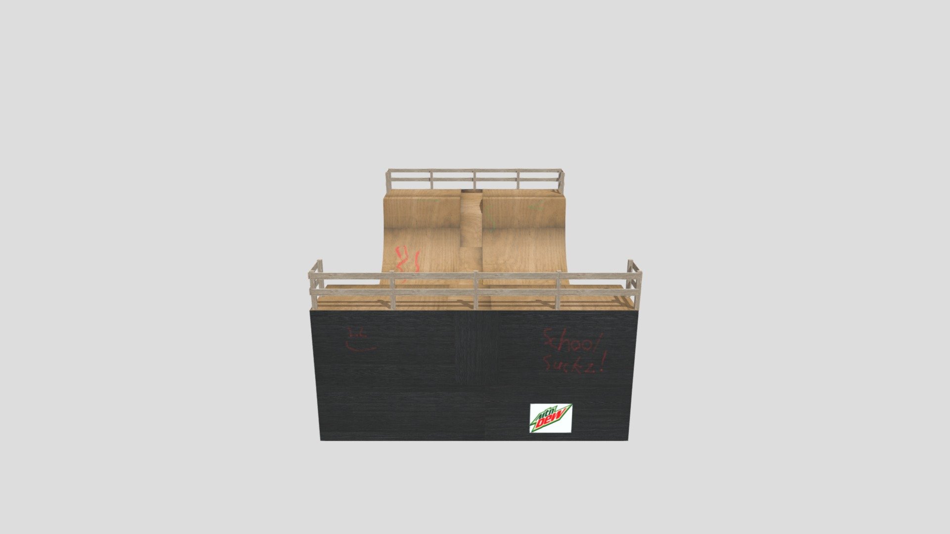 Halfpipe with Textures - Download Free 3D model by clinkman [5b3a209 ...