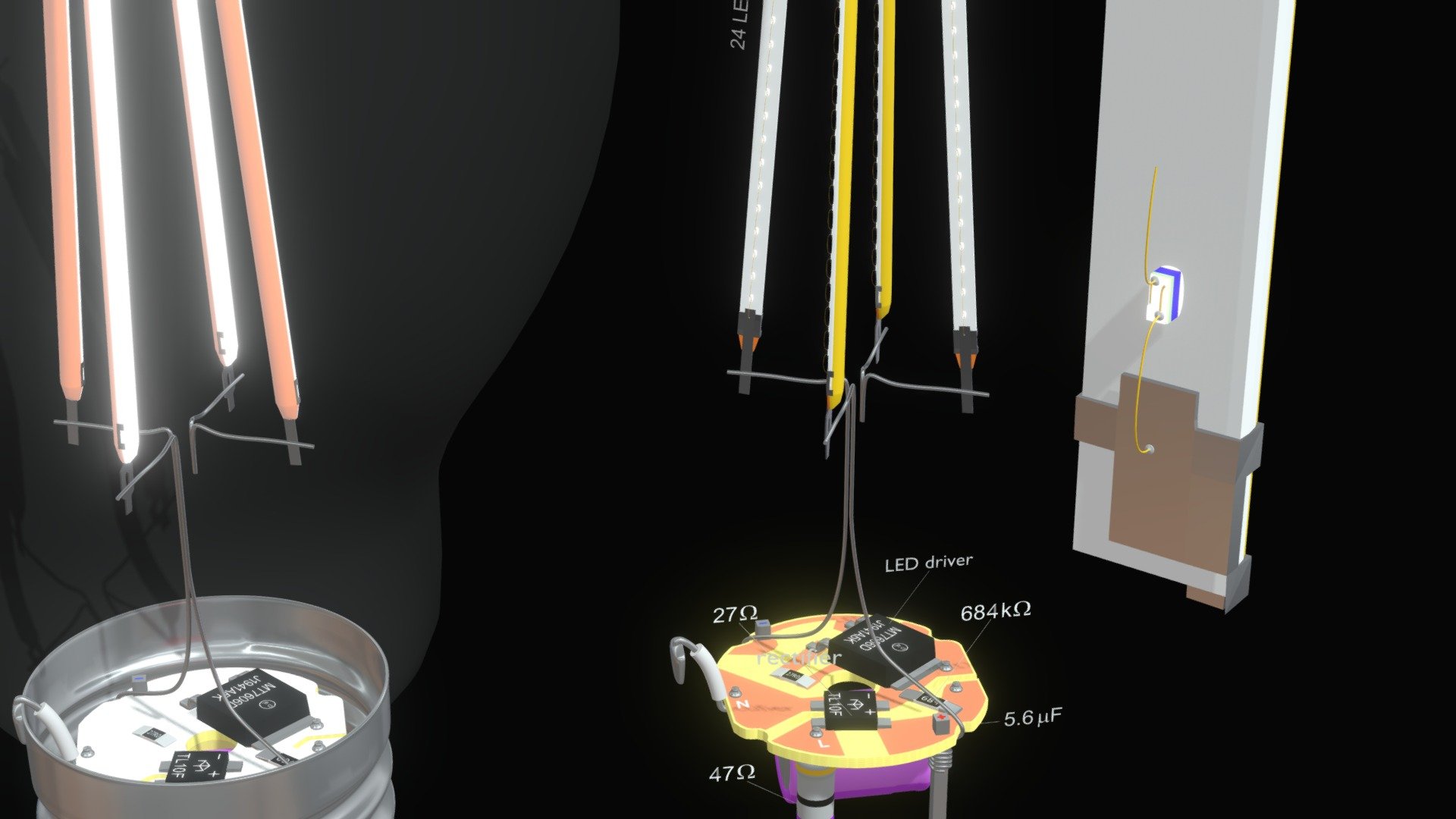 7 W Led Filament Bulb - Download Free 3D model by Wieslaw Kruczala ...