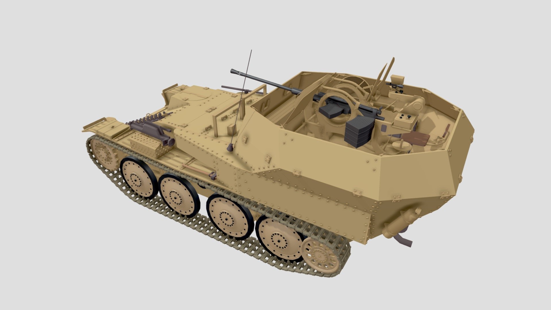 Flak 38t Ausf. M / interior - 3D model by Basic Hsu (@Hsu.Pei.Ge ...