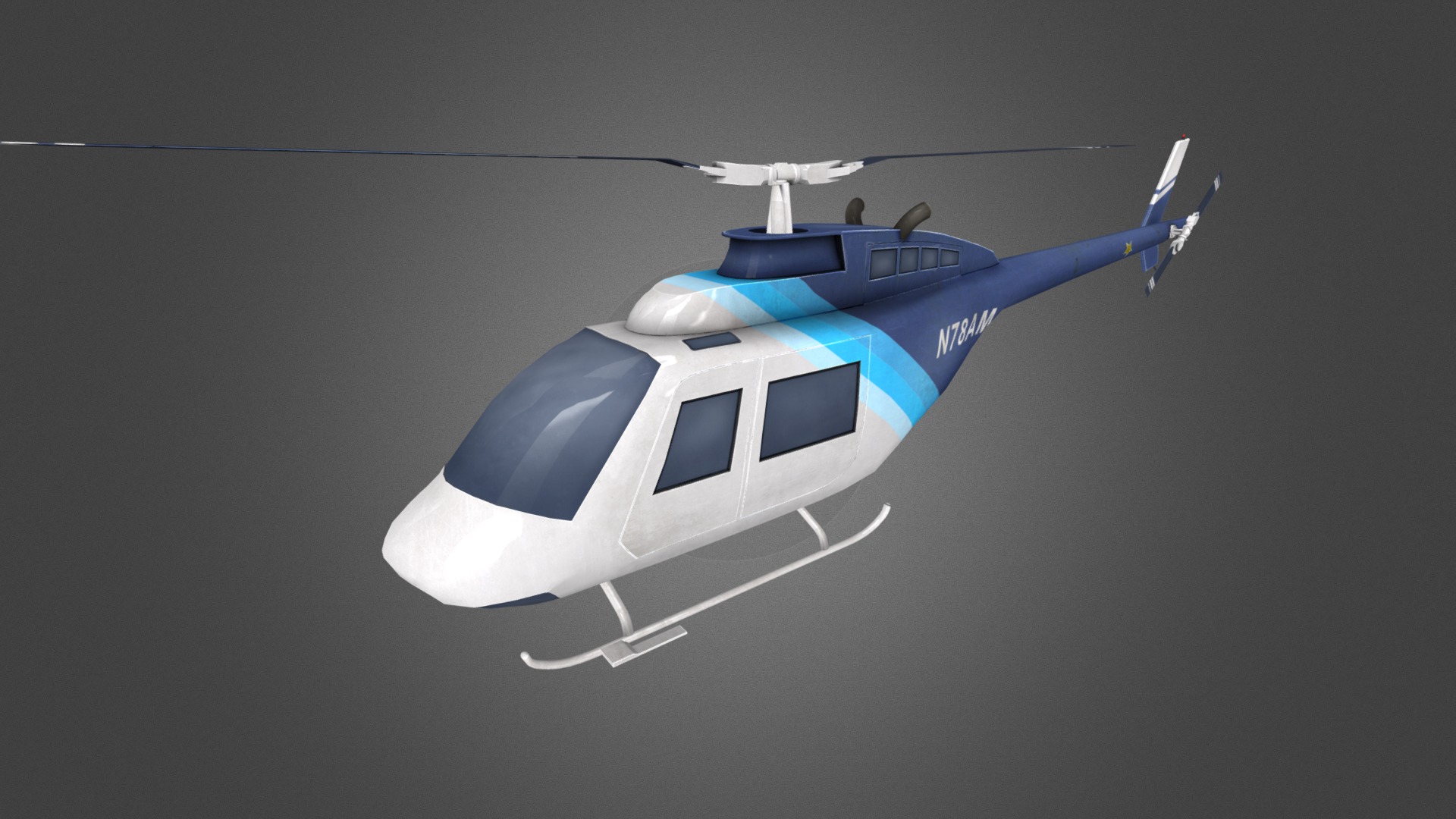 Helicopter Bell 206A Jet Ranger - 3D model by CG Duck (@cg_duck ...