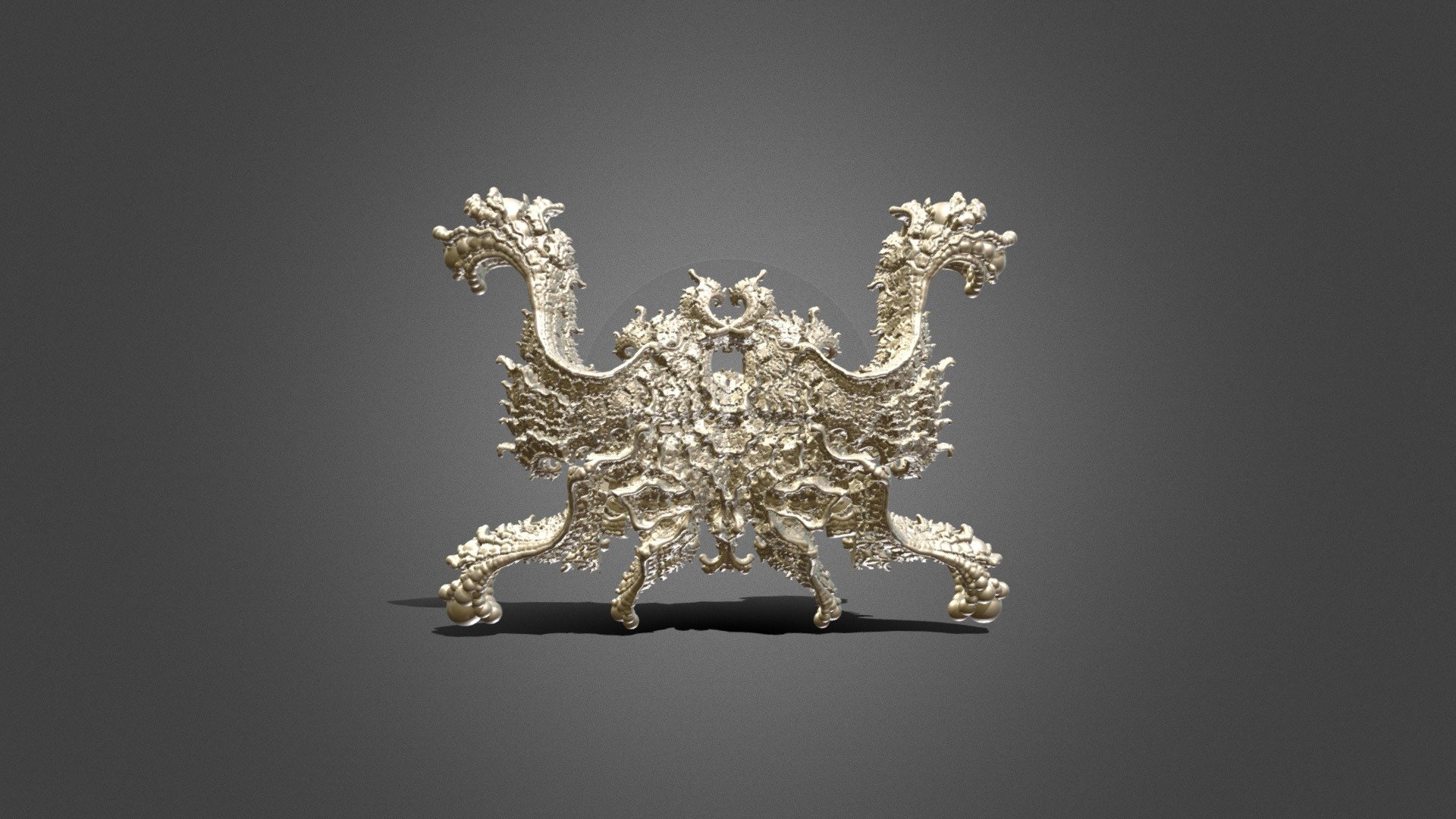 Fractal Kleinian - 2 Fold Symmetry - 3D model by spiraldive [5b3e2c5 ...