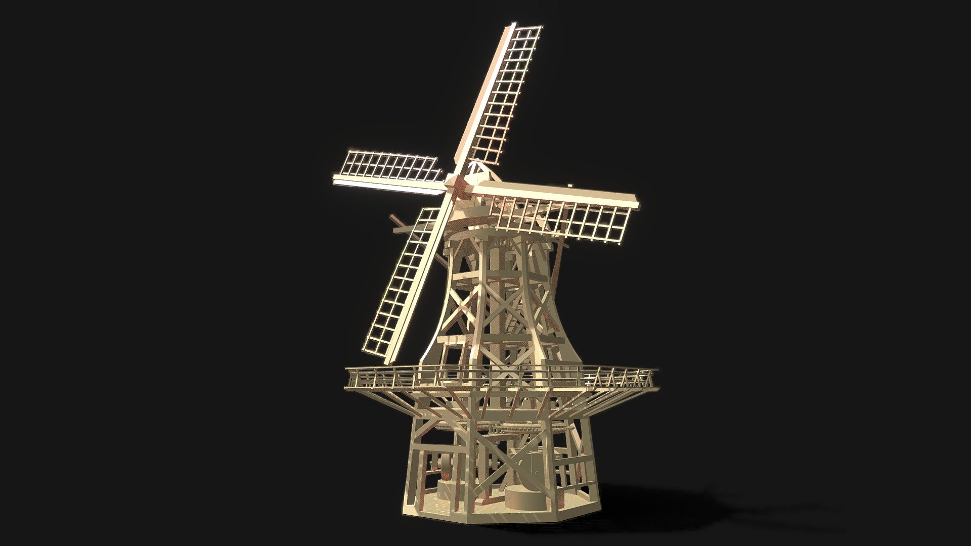 Free Detailed Windmill Model. - Download Free 3D model by AT design ...