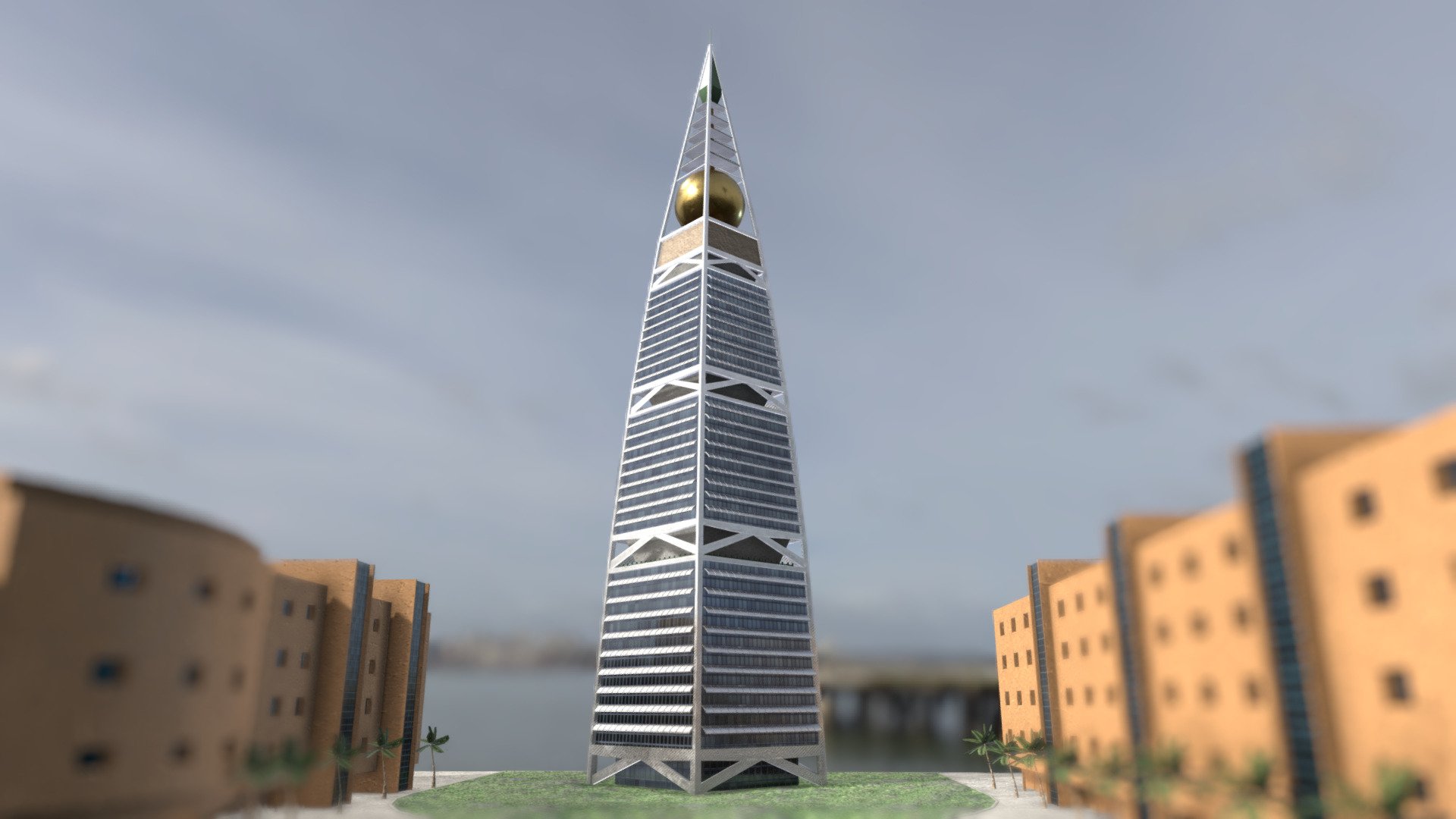 Al Faisaliyah Tower Skyscraper Low Poly - 3D model by cuankiproduction ...