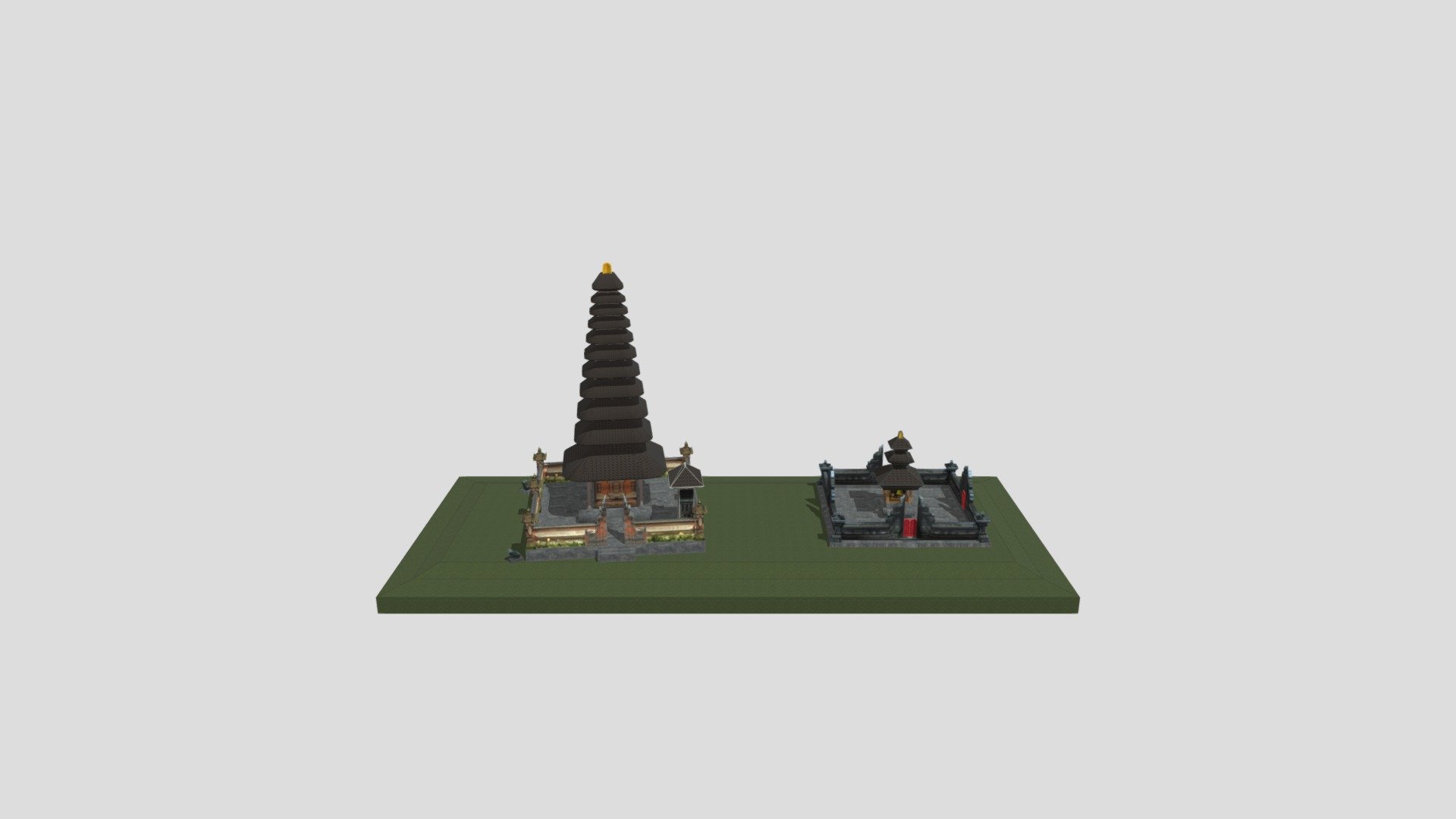 Pura Ulun Danau Bali - 3D model by kemenpar-3d [5b440d3] - Sketchfab