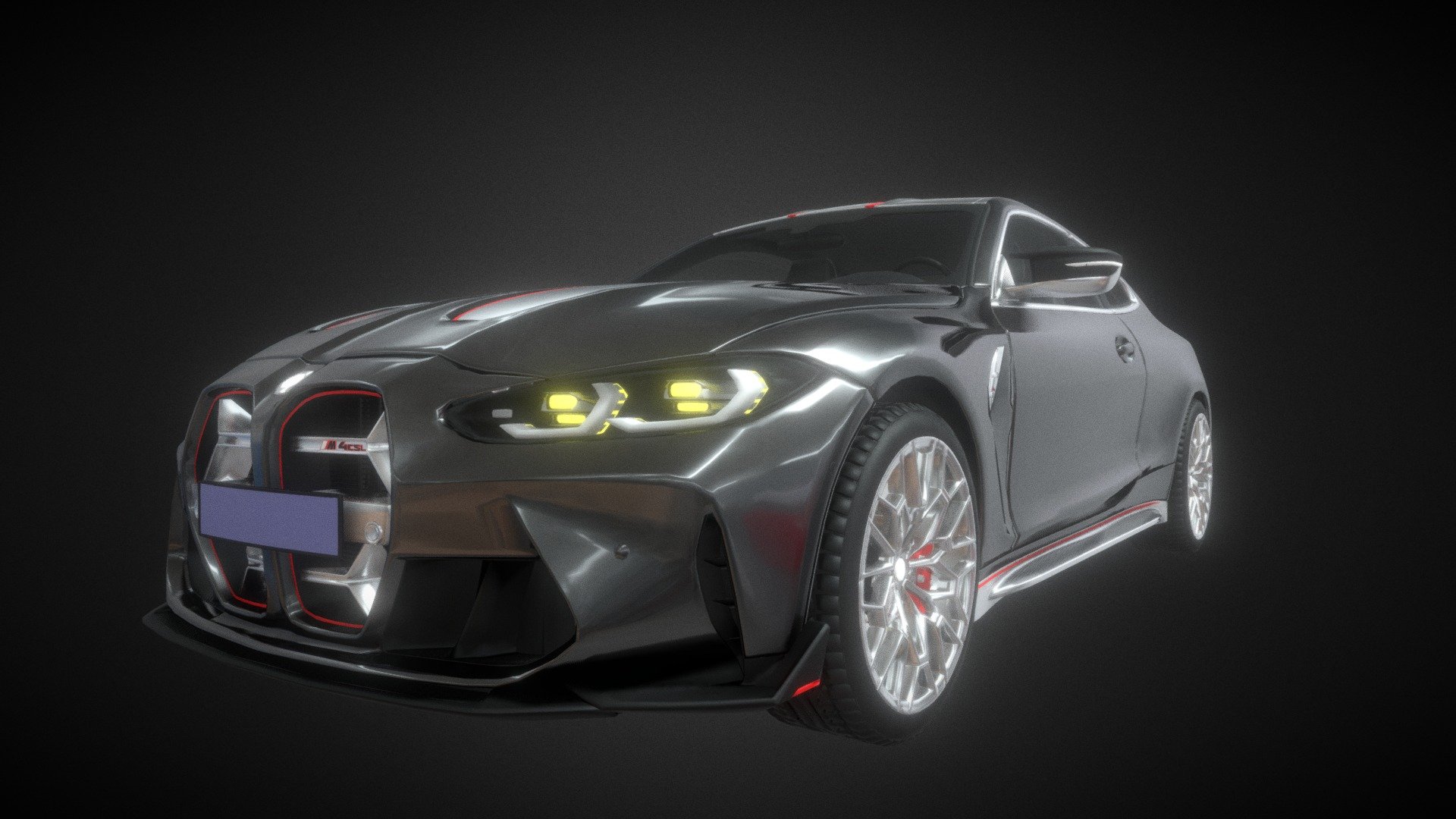 BMW M4 CSL - Download Free 3D model by polyman Studio (@Polyman_3D ...