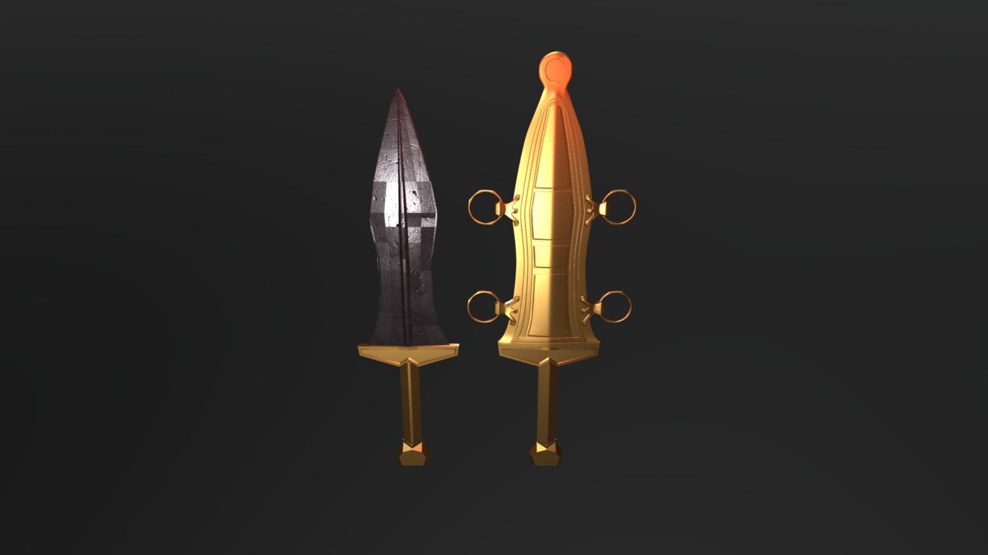 Roman Dagger (Pugio) - 3D model by hannarts [5b478da] - Sketchfab