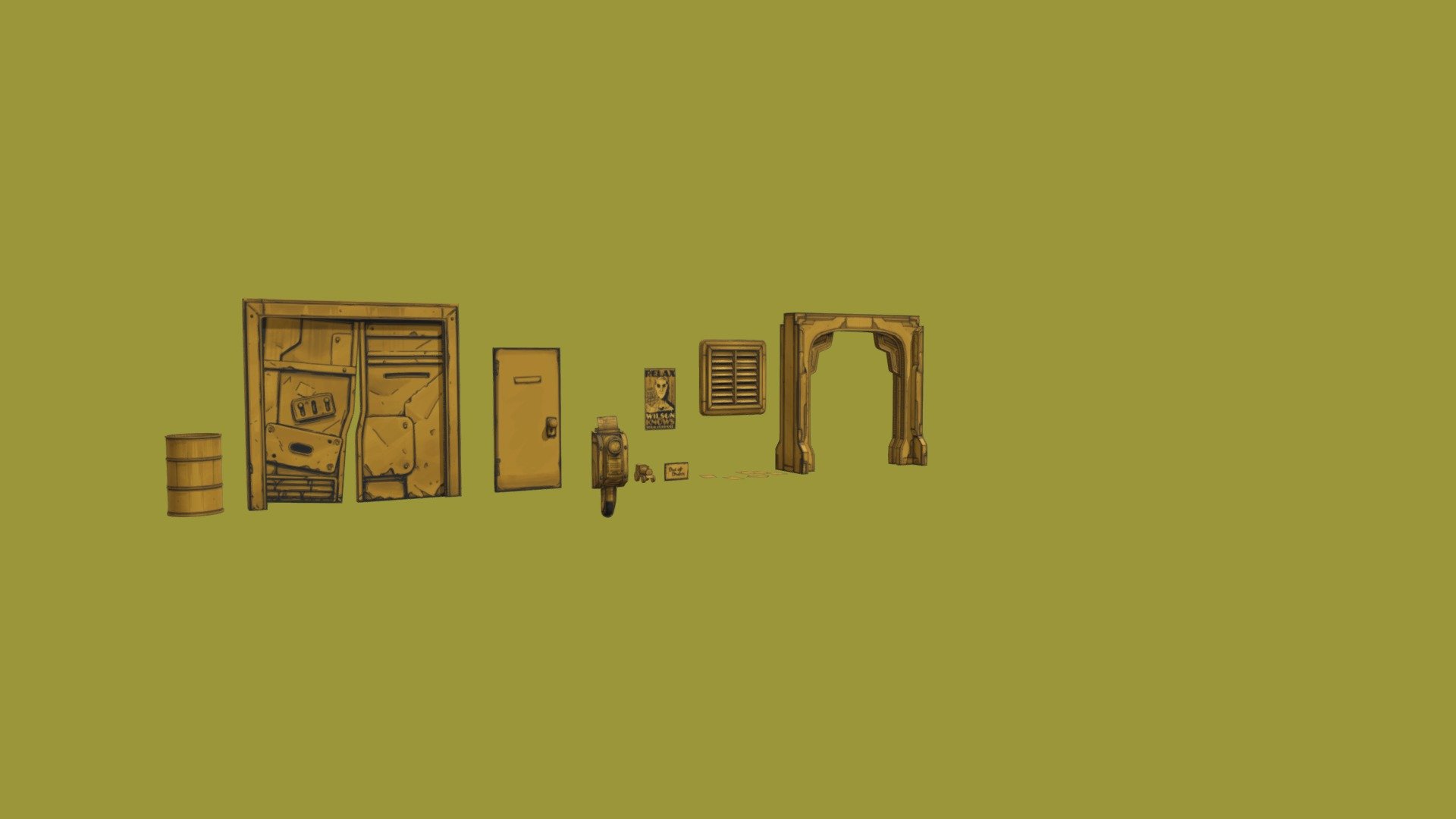 Bendy And The Dark Revival Props - Download Free 3D model by Mathchop ...