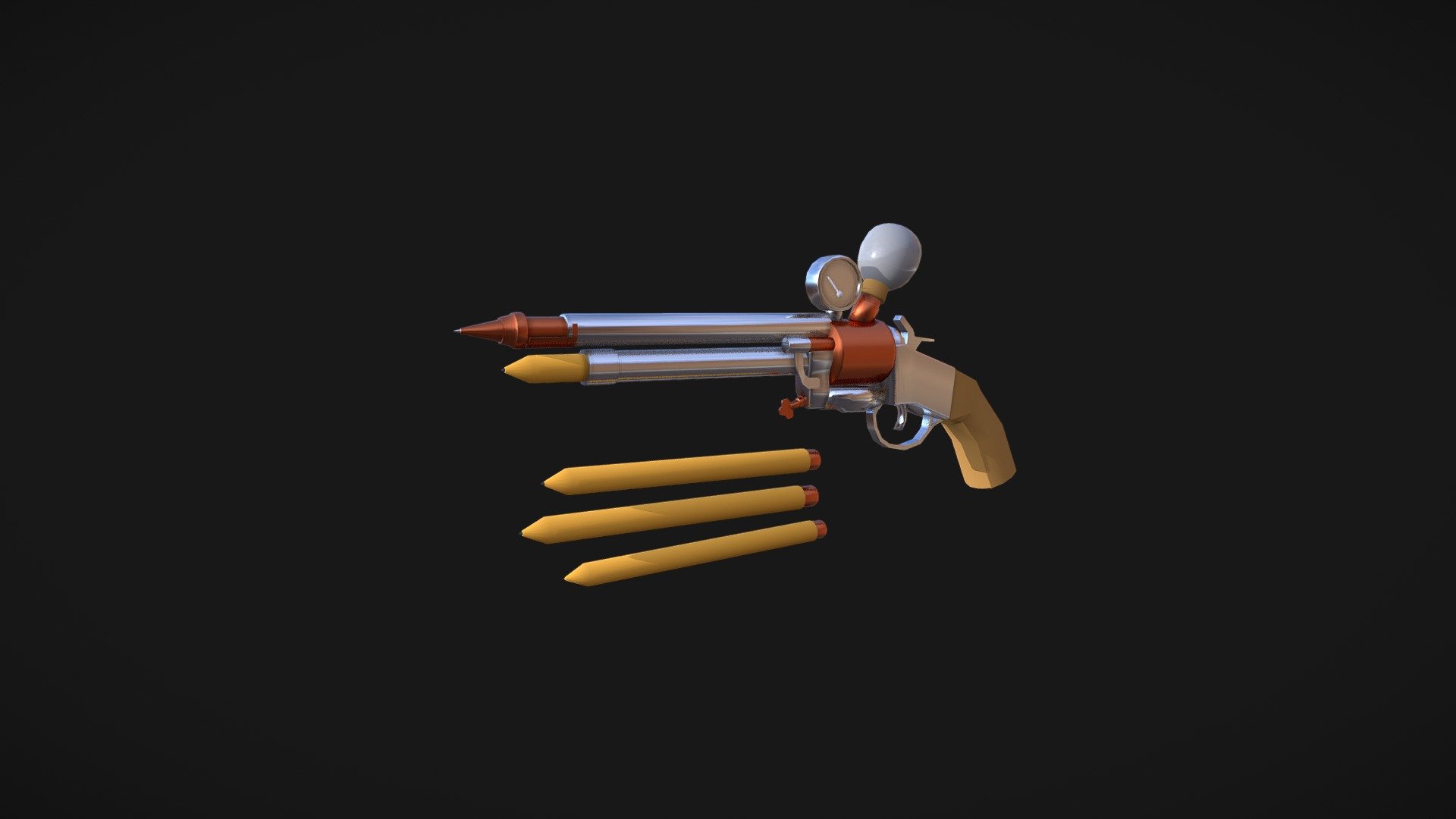 pistol (draft) - 3D model by lirend [5b4e159] - Sketchfab