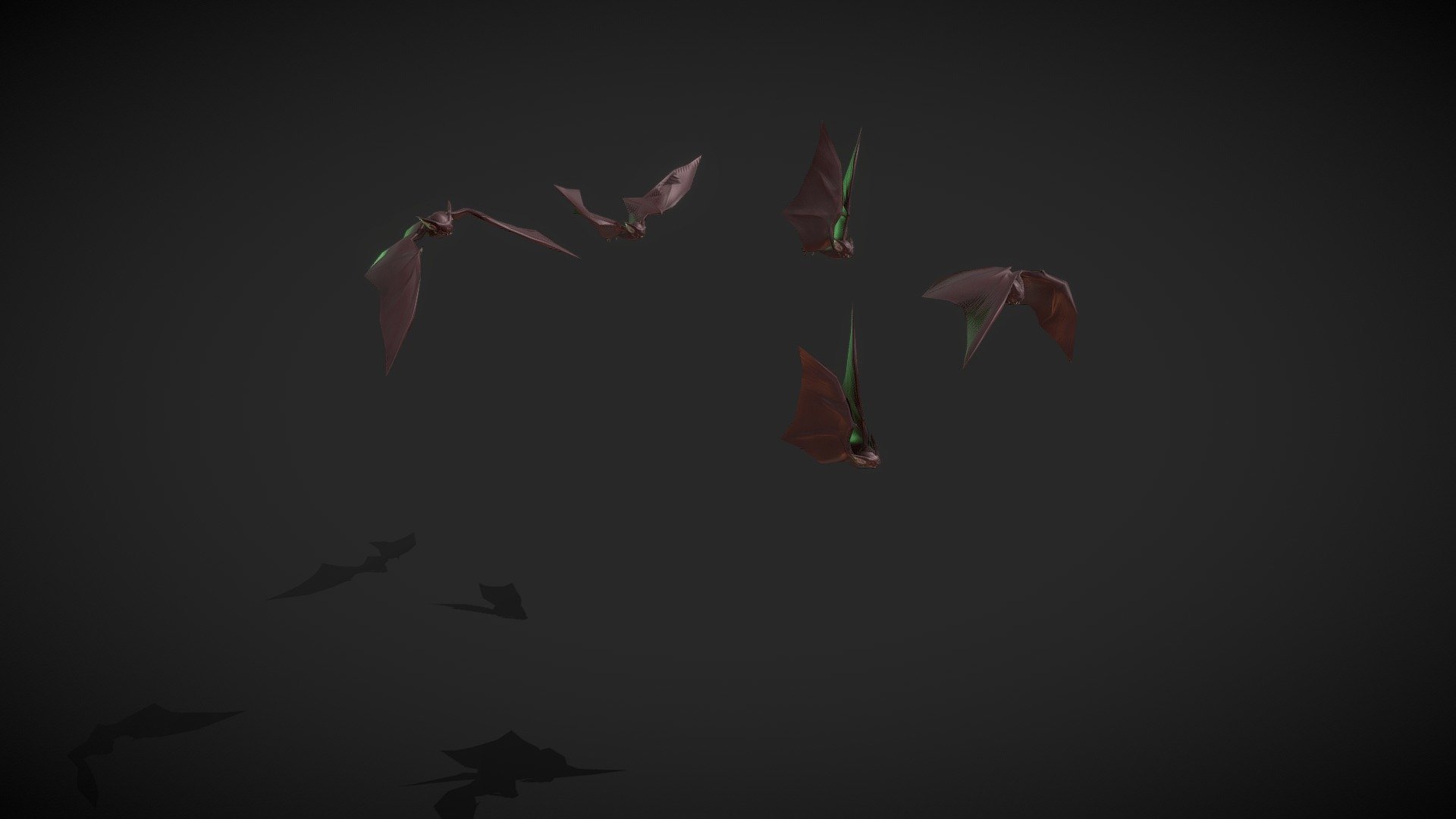 Animals: Bat Swarm - 3D model by Klaudia Naumann (@klaudia_naumann ...