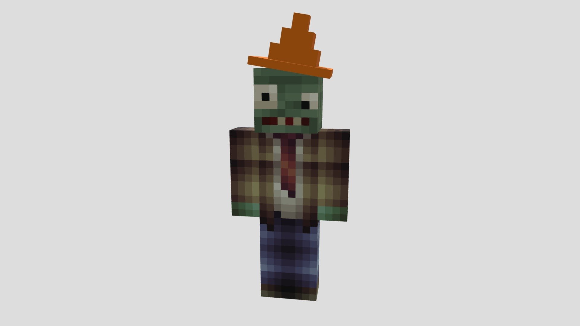 Zombie cone- Minecraft pvz - Download Free 3D model by Galtron ...