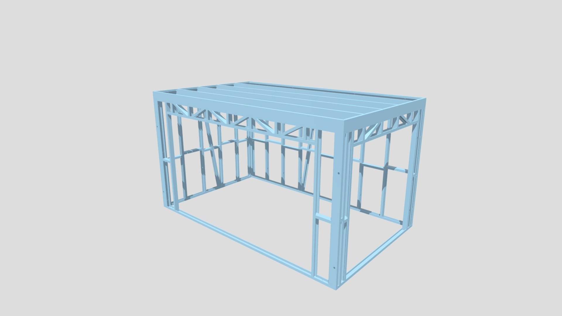 Overkapping 5 x 3 meter (KITS 05) - 3D model by Finish Profiles Group ...