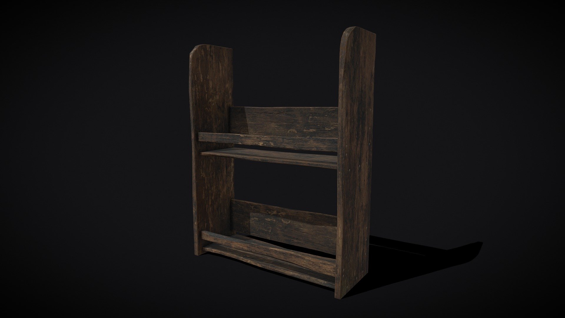 Medieval_Wall_Mounted_Wooden_Dishes_Shelf_FBX - Buy Royalty Free 3D ...