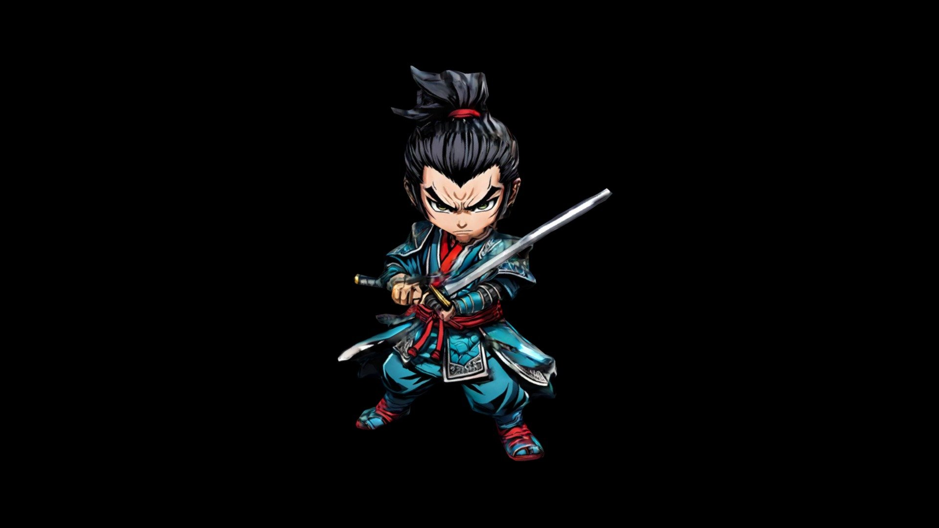 A chibi-style illustration of a young boy dresse - Download Free 3D ...