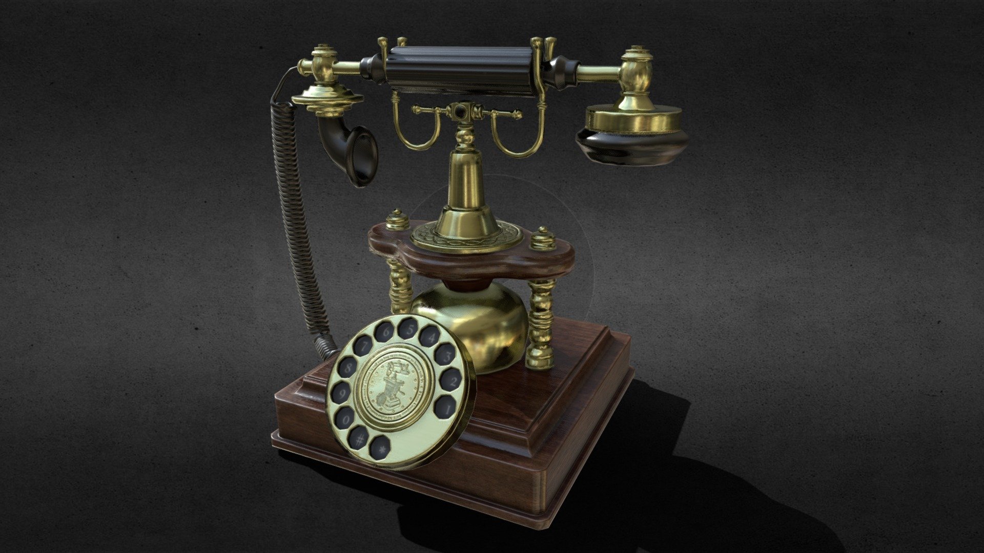Antique Phone - Download Free 3D model by Anfossi Valentin (@lebiff ...