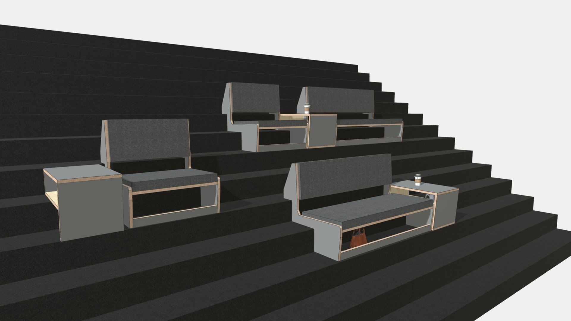 PWC stair seats V.2 - 3D model by stykka.com [5b654d3] - Sketchfab