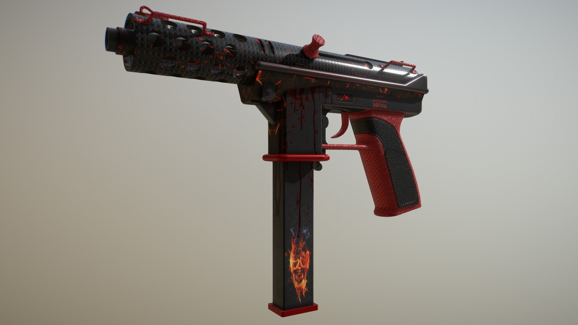 TEC9 - Volcano Fire - 3D model by eddievilar [5b65d77] - Sketchfab