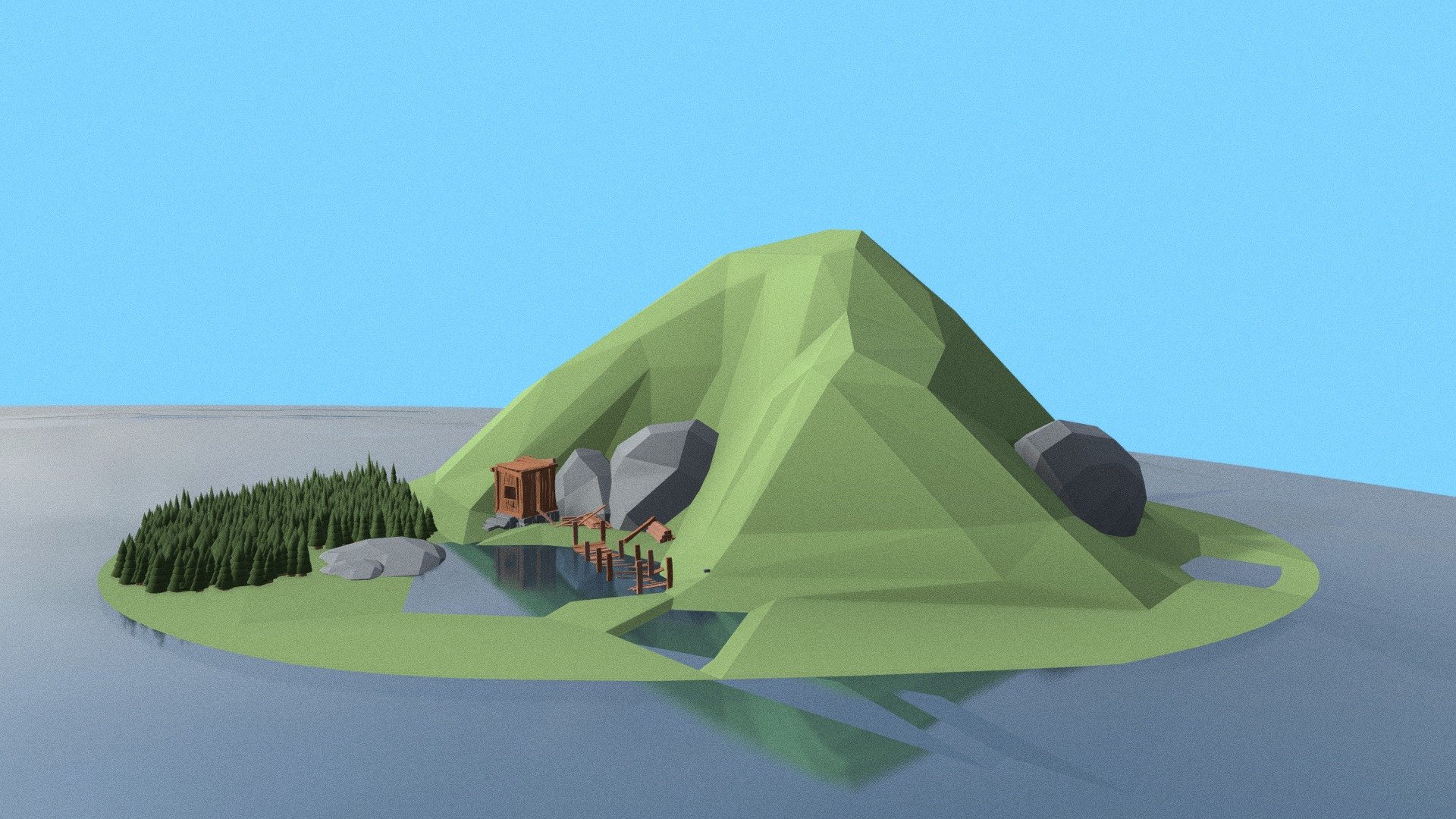 cz low poly island - 3D model by Brit Kids Digital Design (@bkids ...