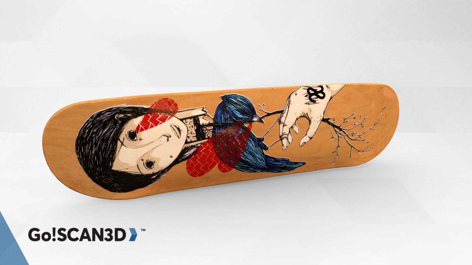 Skateboard scanned with Go!SCAN SPARK - 3D model by Creaform 3D ...