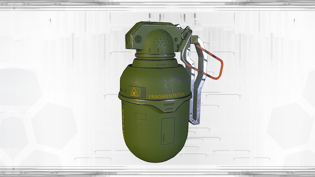 001Wb Fragmentation Grenade - Download Free 3D model by d880 ...