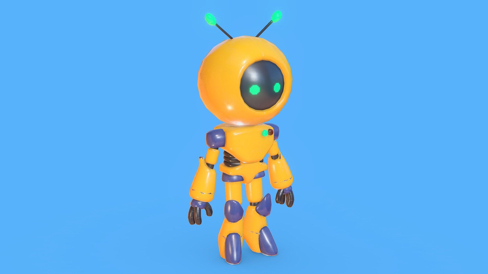 Friendly Robot - 3D model by maddhattpatt (@maddhatt) [5b6d9ee] - Sketchfab