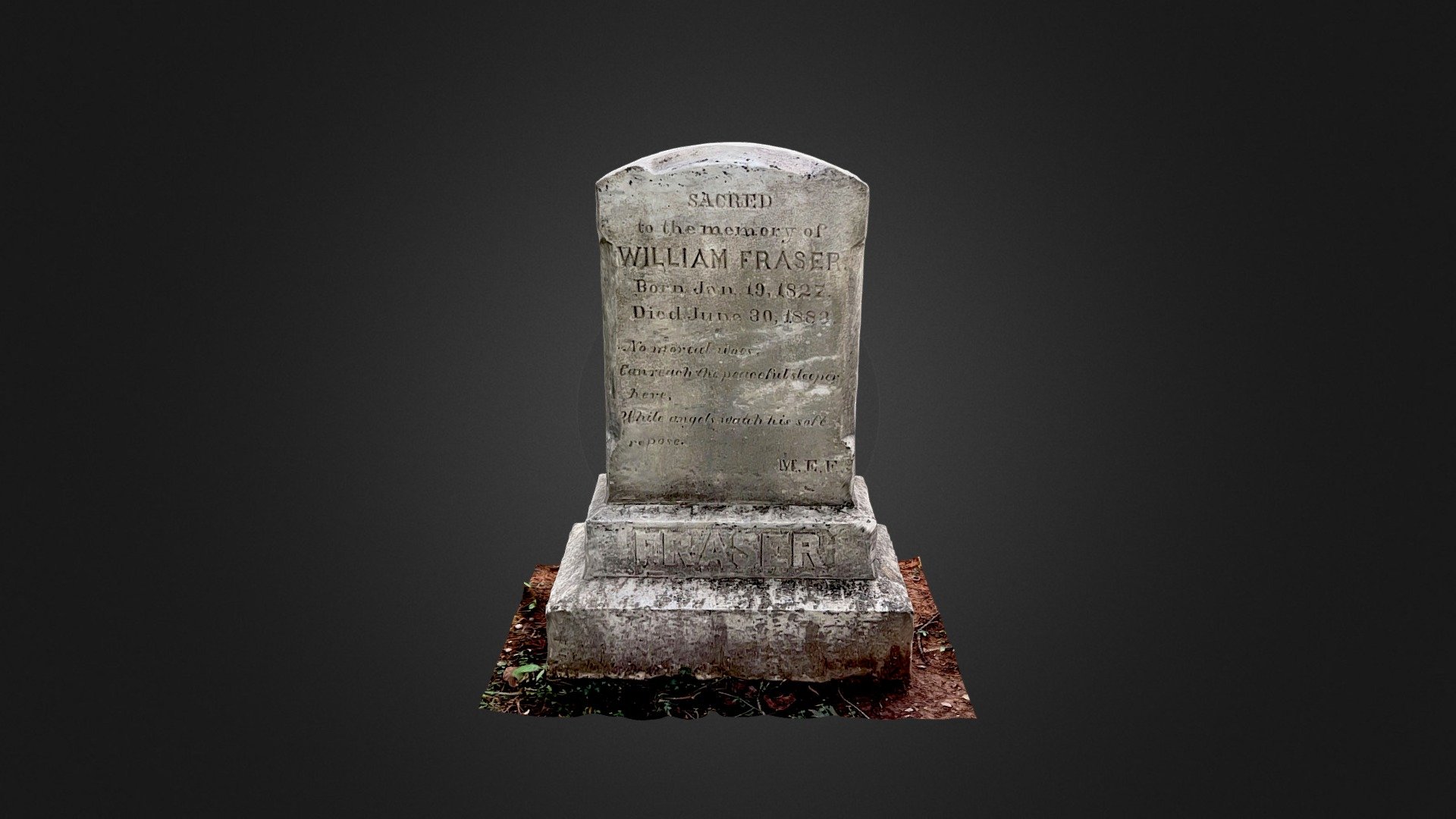 Howison Cemetery: William Fraser Grave - Download Free 3D model by ...