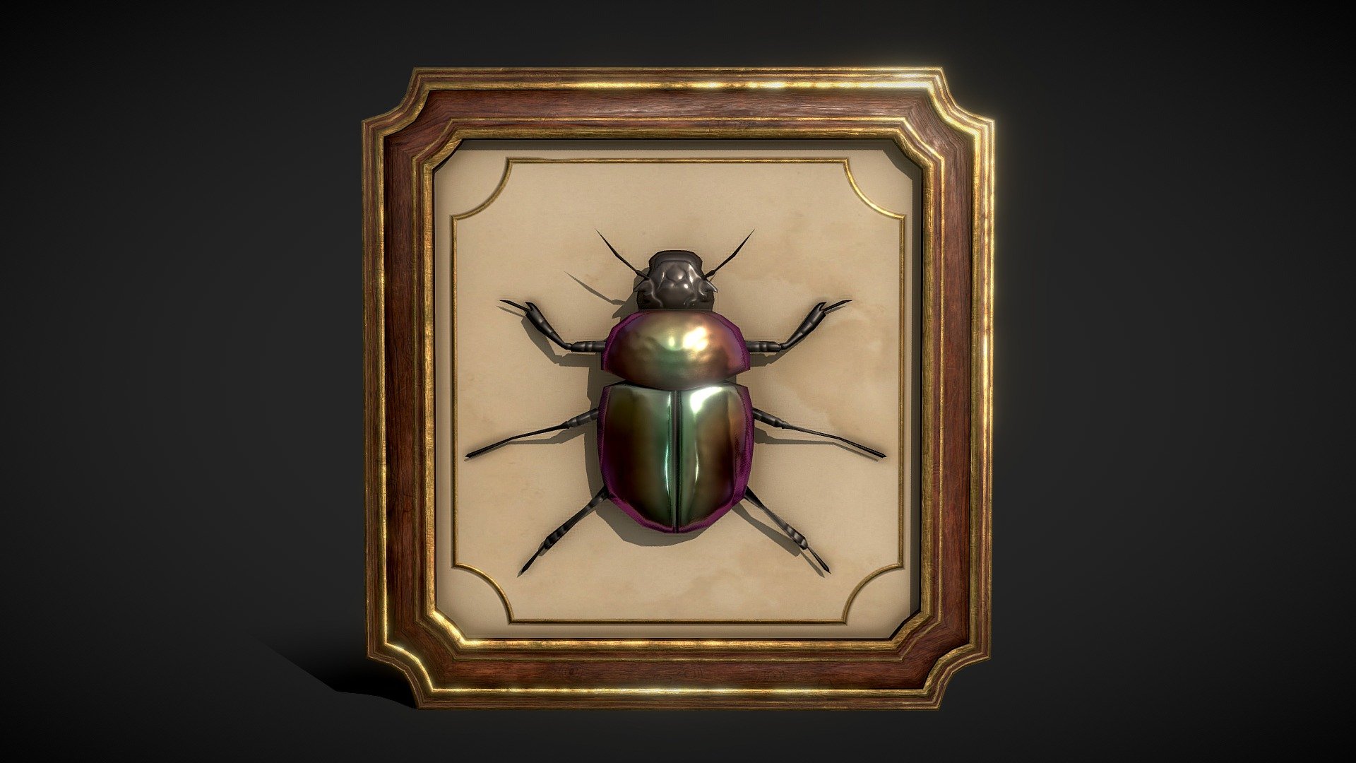 Framed Beetle / Bug Decoration - low poly - Buy Royalty Free 3D model ...