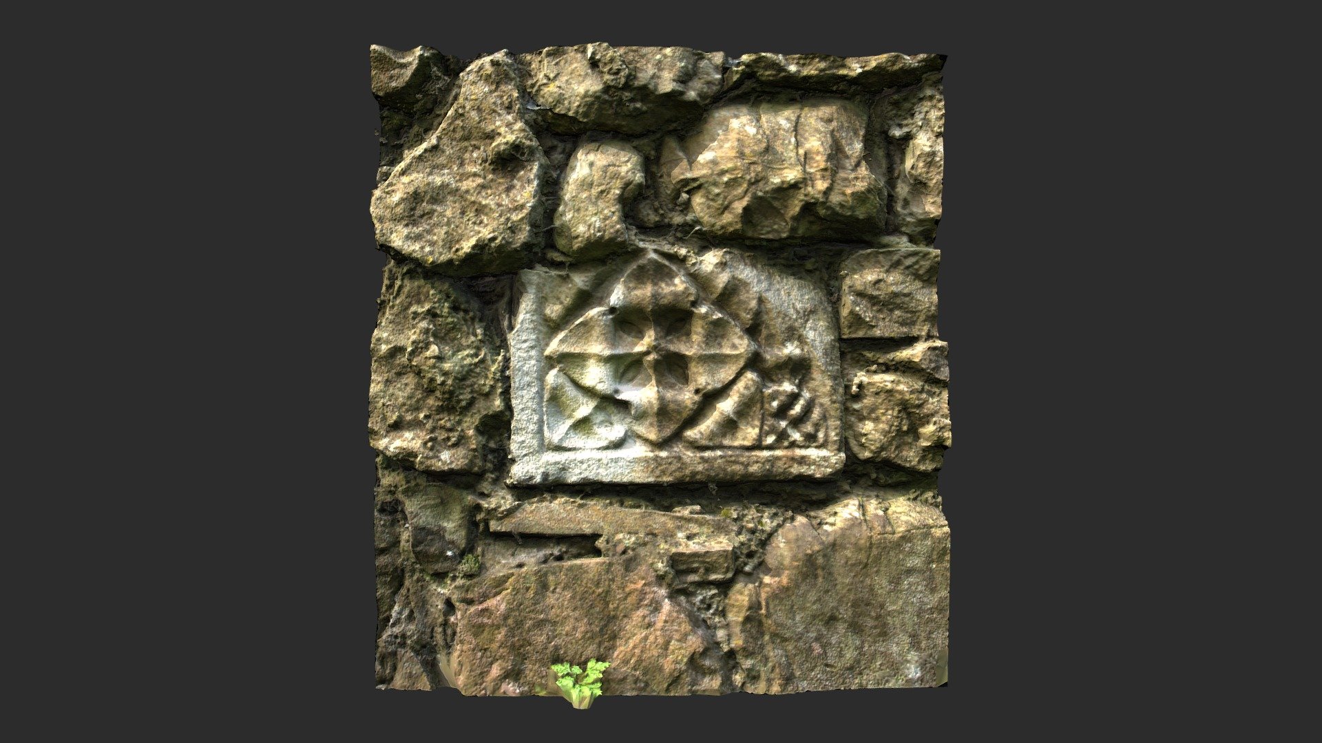 Floral Stone at Dunfierth Church, Co. Kildare - 3D model by Co. Kildare ...
