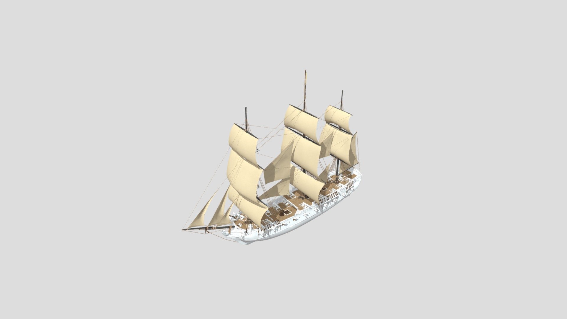 Russian archipelago frigate Aleksander class - Download Free 3D model ...