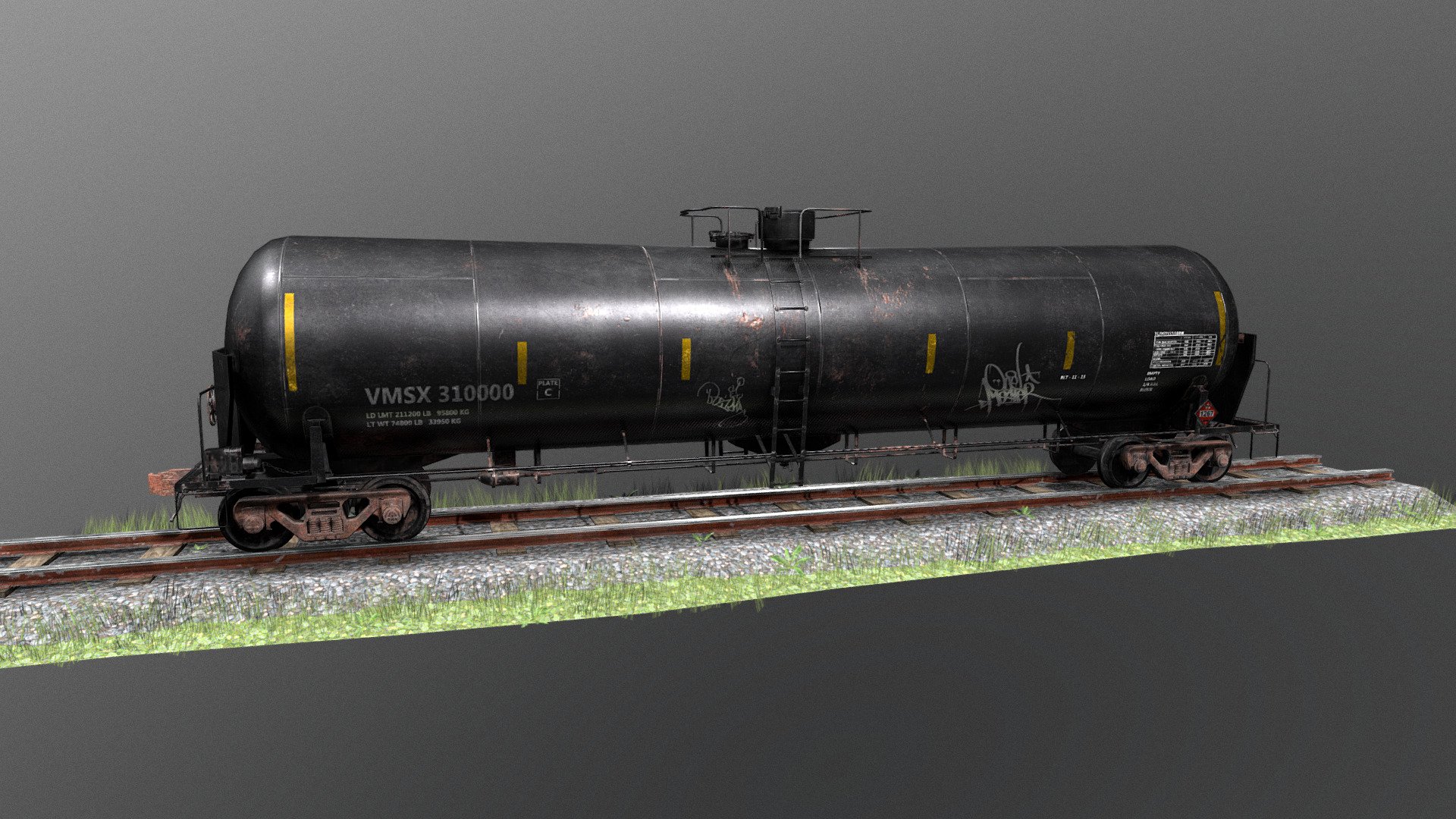 Train Oil Cart - 3D model by Tomas Ibar (@tomasibar) [5b7dd64] - Sketchfab