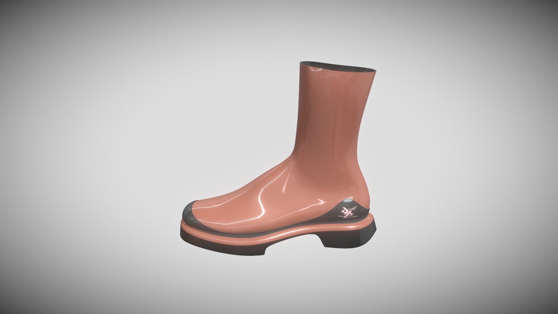 Boot with YSL Logo. - 3D model by Shoesstartech (@shoes878317) [5b7ed09 ...