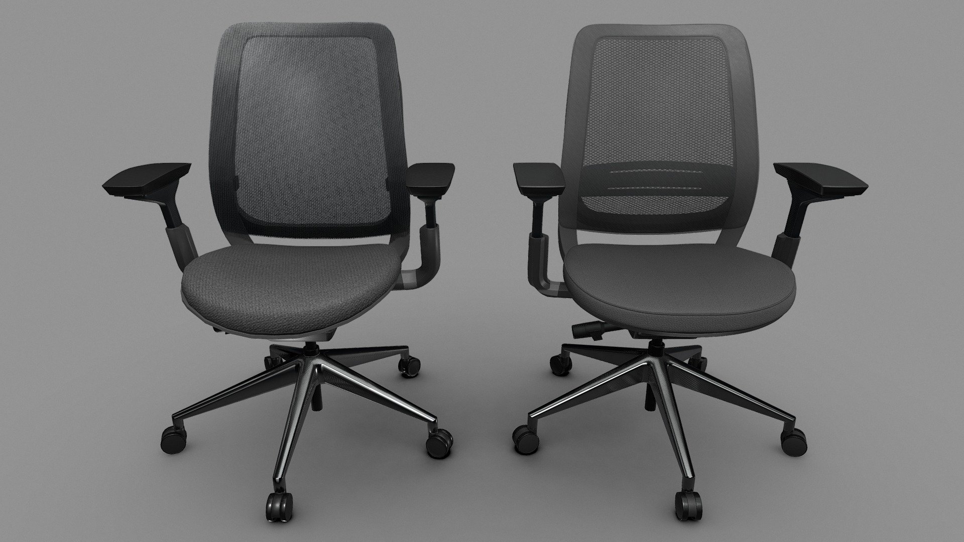 Steelcase Series 2 - Low & High Poly Comparison - 3D model by htech-sg ...