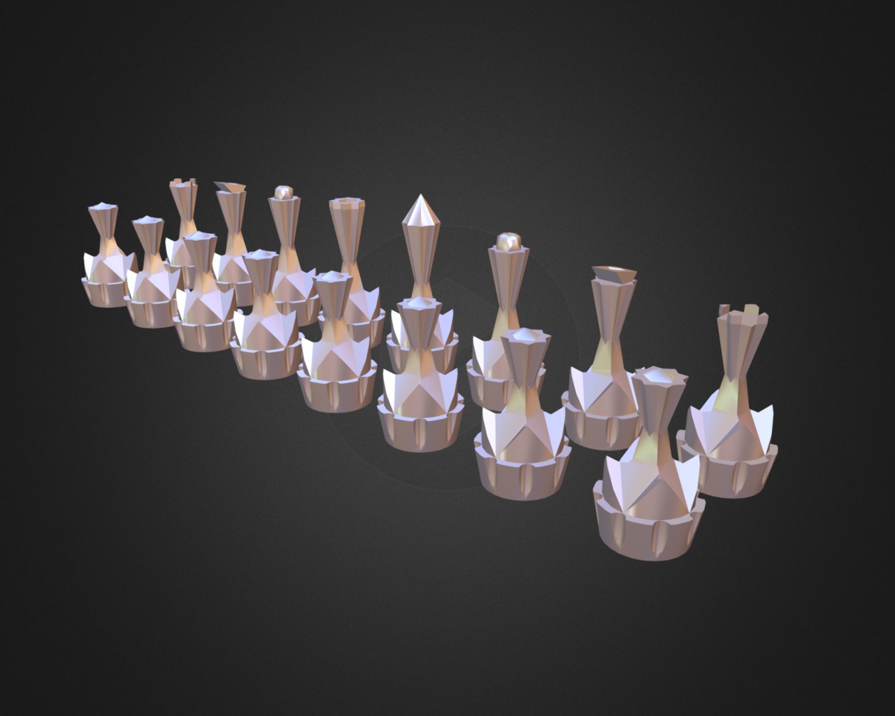 Chess Set: Geometry - Download Free 3D model by dannyvfilms [5b84538 ...