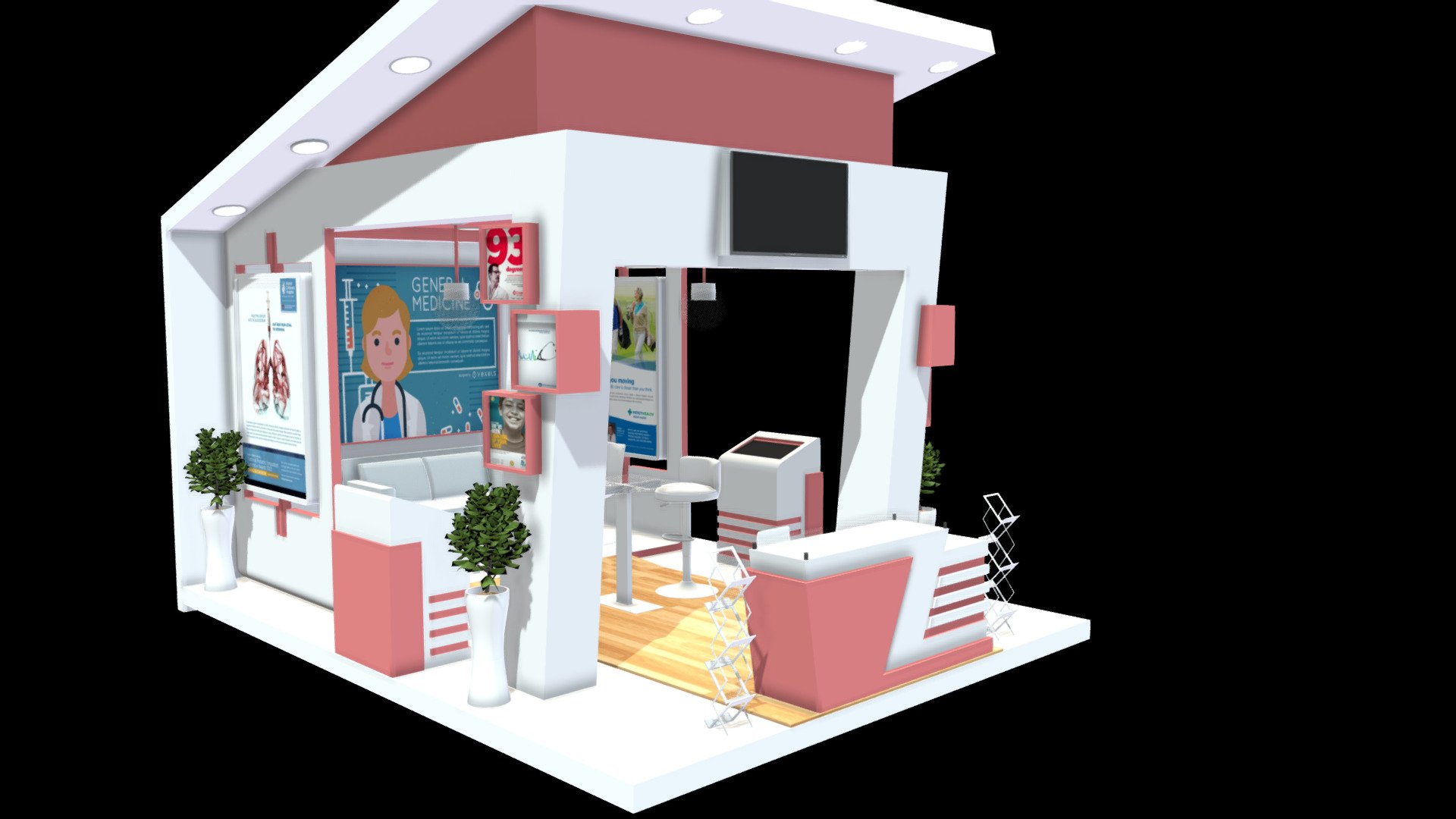 Booth 3x4m - 3D model by wikardotuason1432 [5b845ca] - Sketchfab