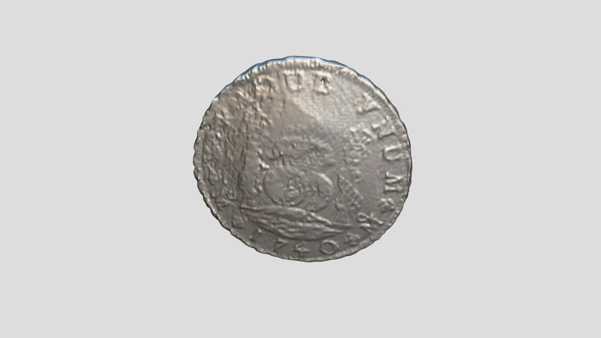 Spanish Silver Coin (VCU_3D_4987) - Download Free 3D model by Virtual ...