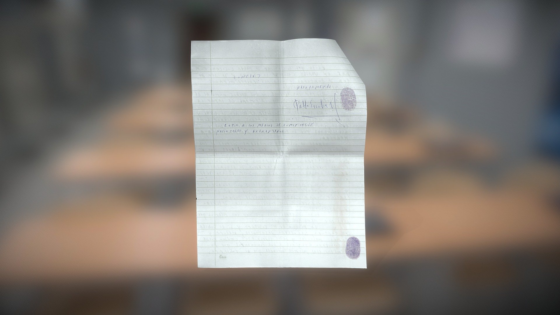 Carta Pablo Escobar - Hoja # 3 Firma - 3D model by ProyectoSCAN ...