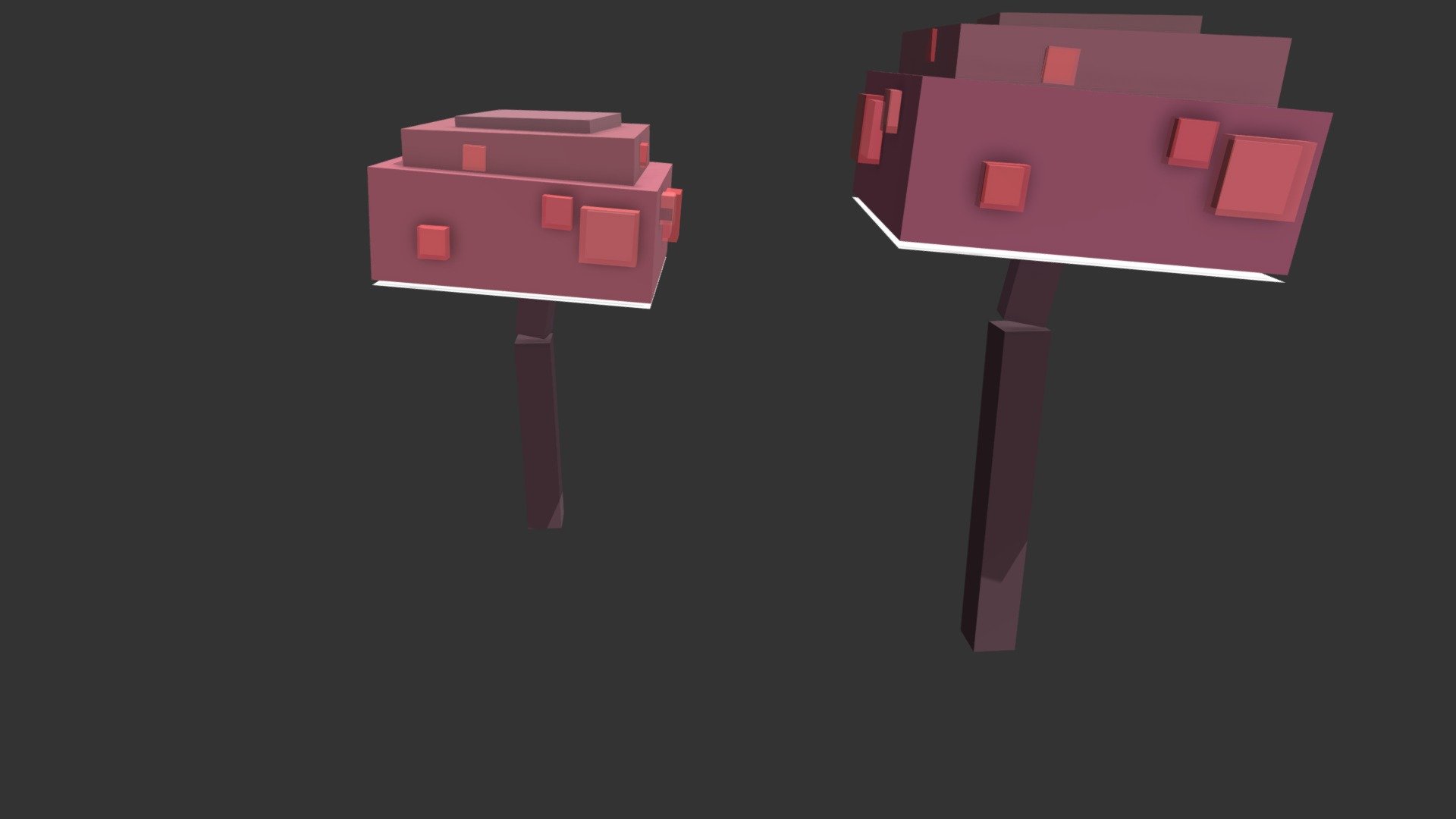 Maroon Mushroom (needs work) - Download Free 3D model by ...