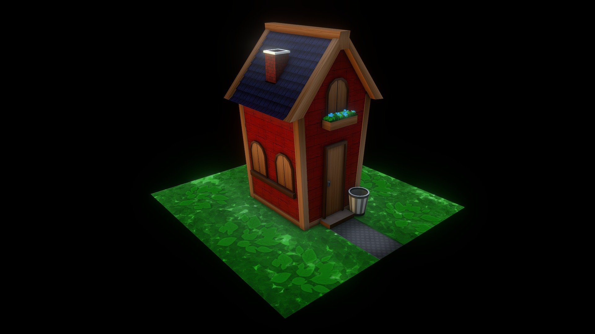 Low Poly House - Download Free 3D model by Gabriela (@gabrielasartistry ...