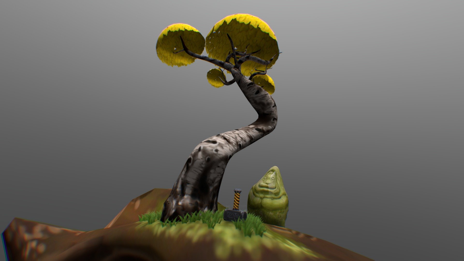 Retro Landscape - 3D model by maslue90 [5b94d90] - Sketchfab