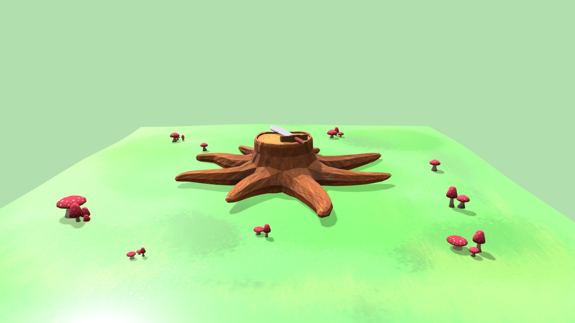 Stylized Tree Stump - 3D model by agoldstein5 [5b968a9] - Sketchfab